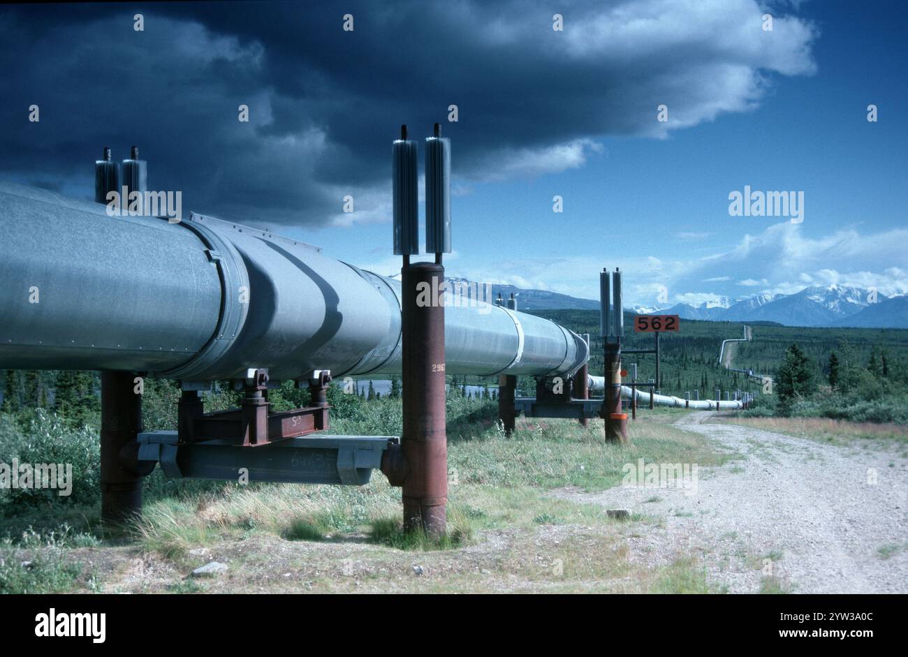 Transalaska oil pipeline, near Delta Junction, Richardson Highway ...