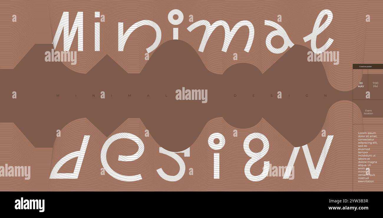 Modern banner with striking shapes and chic typography. Curved elements ...