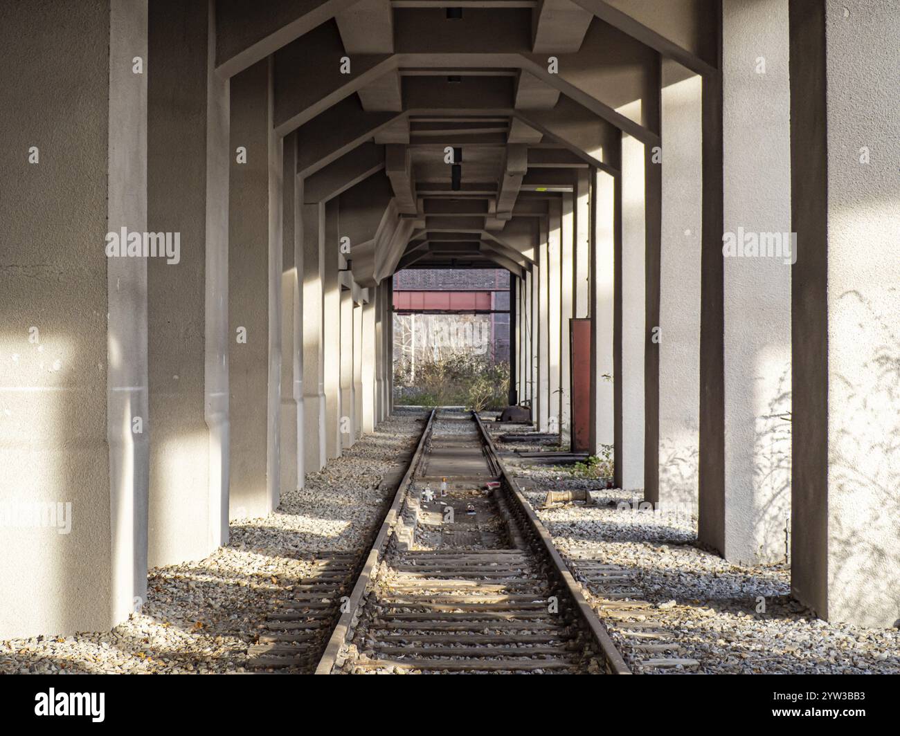 Parts of a decaying old industrial building Stock Photo - Alamy