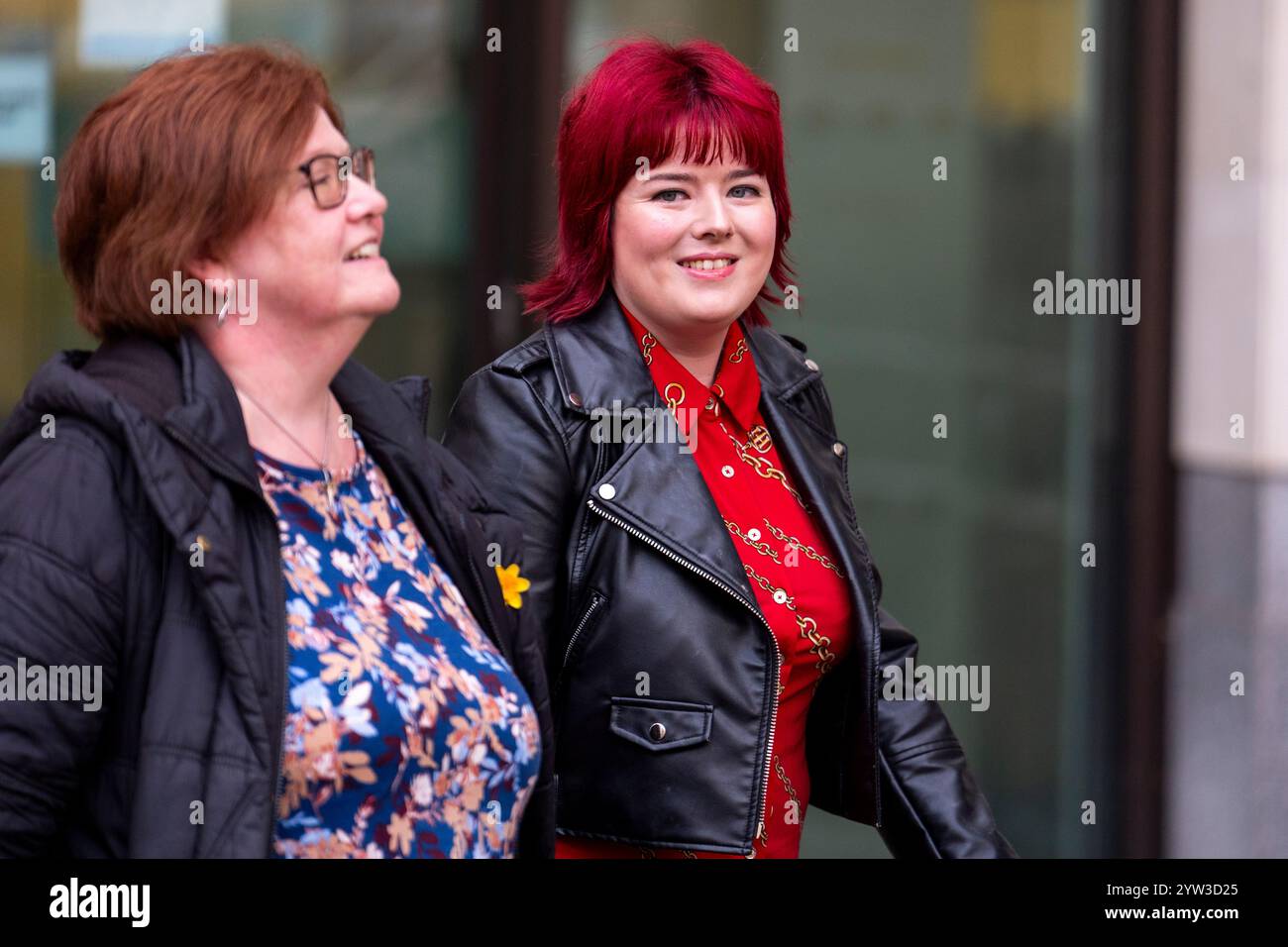 Lydia Suffield (right) leaves Westminster Magistrates Court, central ...