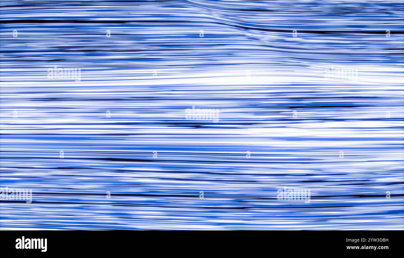 Illustration of abstract horizontal blue and white streaks creating a ...