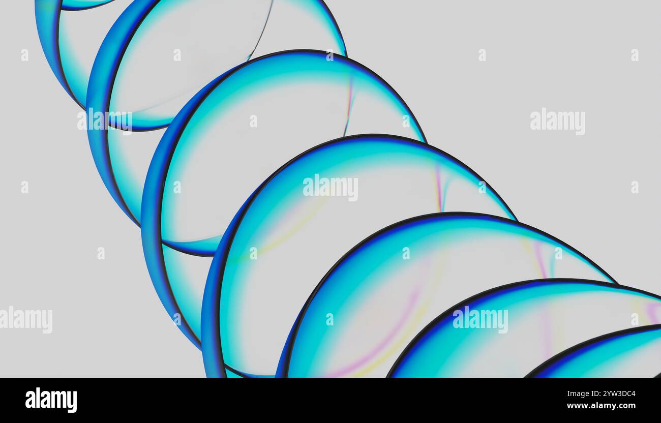 Illustration of abstract close-up of a sequence of overlapping ...