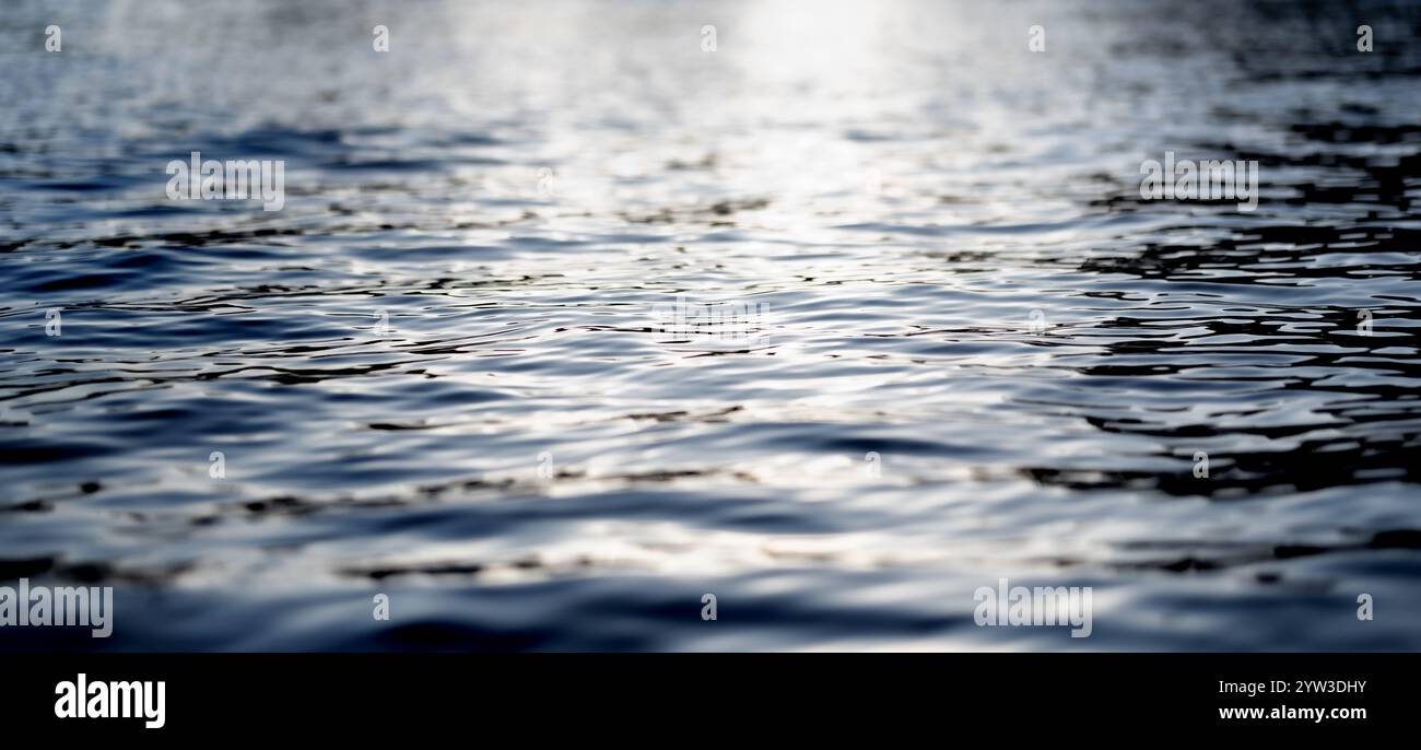 Calm water surface reflecting light on a tranquil day Stock Photo - Alamy