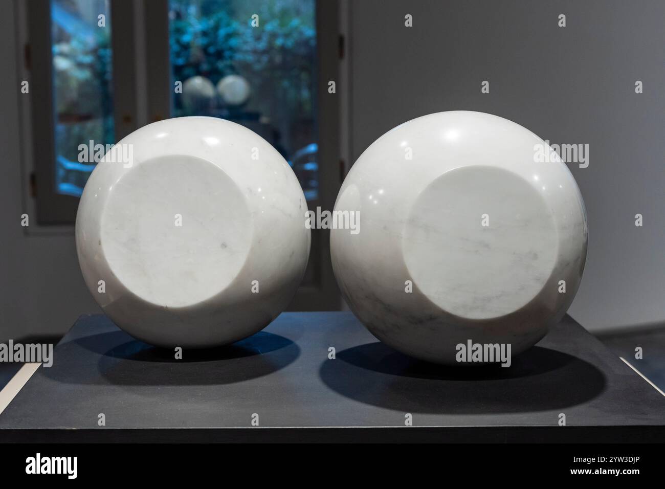 Barbara Hepworth, Two Spheres in Orbit, 1973, marble, Casa Milà-La Pedrera, Barcelona, Catalonia ...