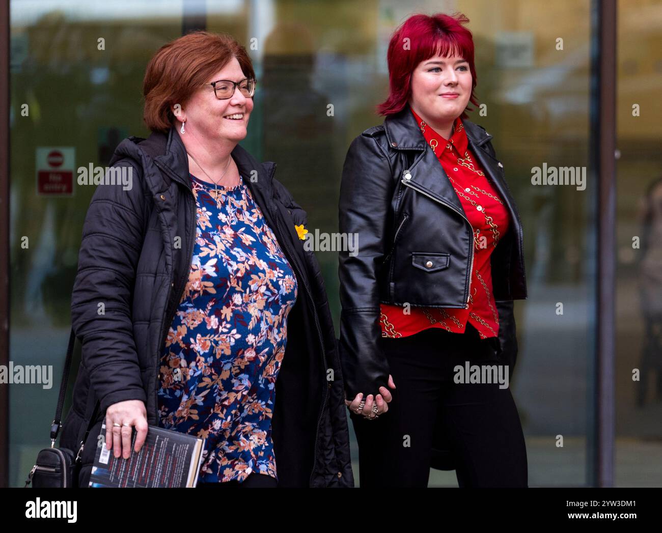 Lydia Suffield (right) leaves Westminster Magistrates Court, central ...