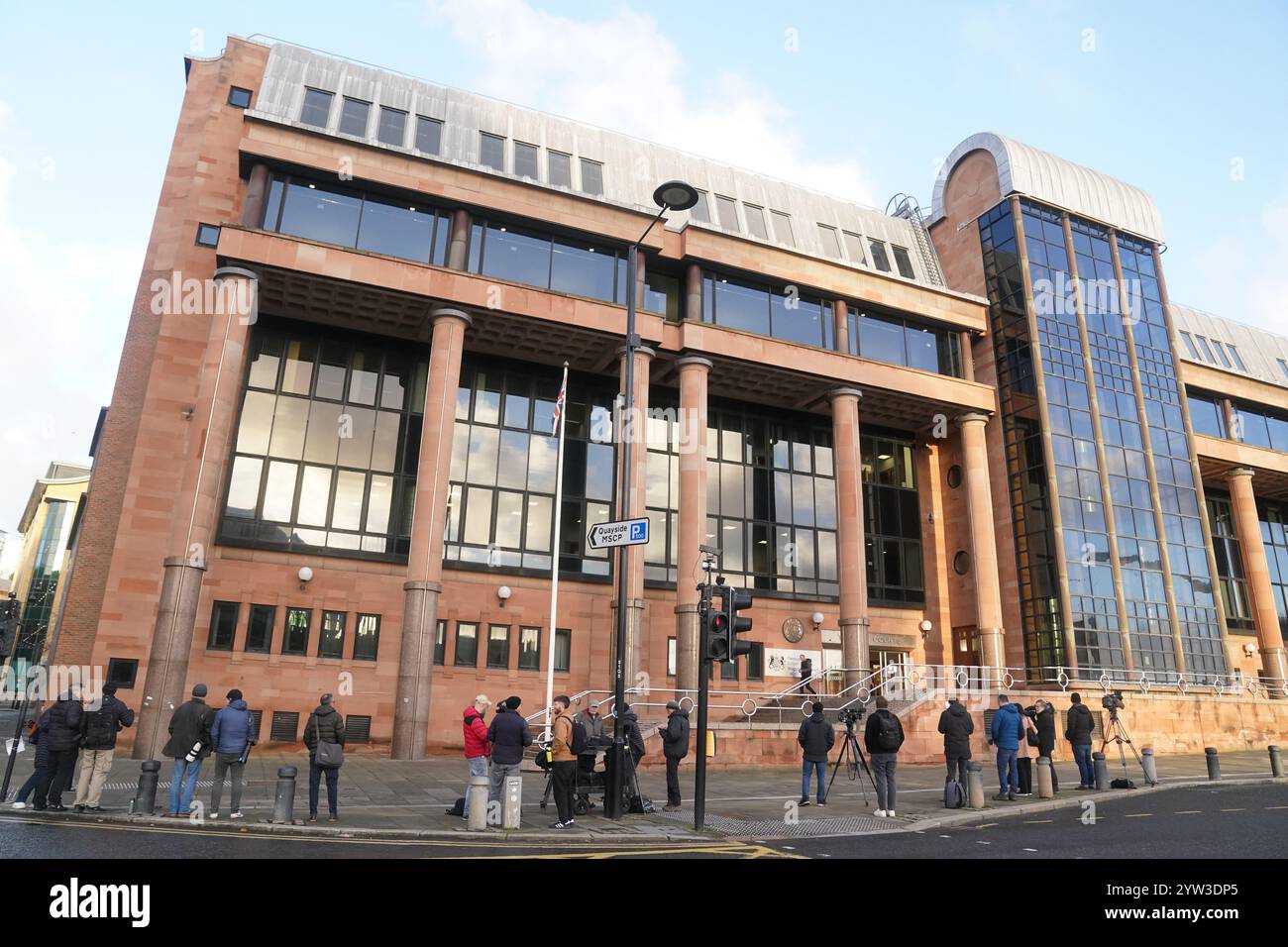 Members of the media outside Newcastle Crown Court where Daniel Graham ...