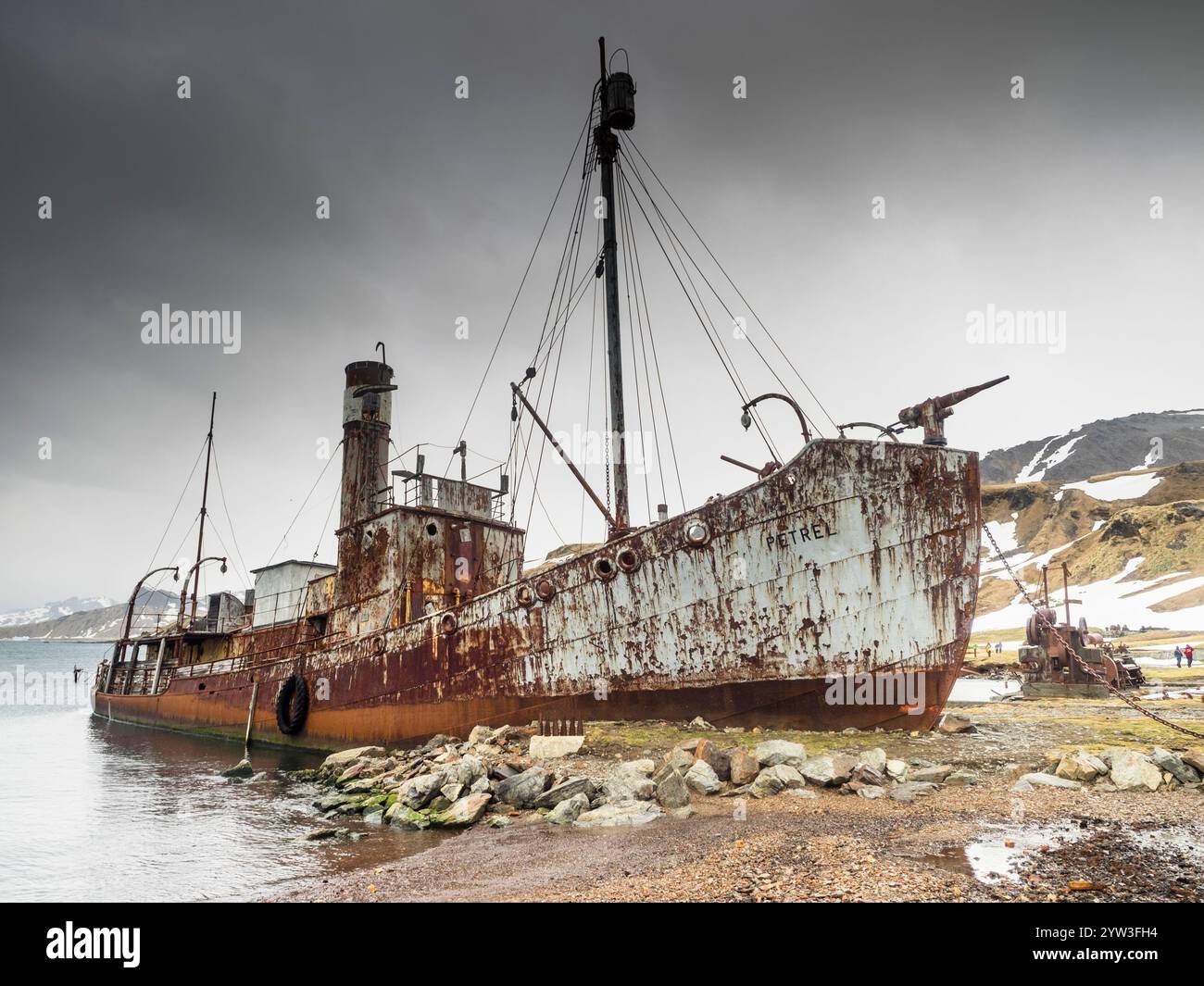 Wreck of the sealer Petrel, Grytviken, South Georgia Stock Photo - Alamy