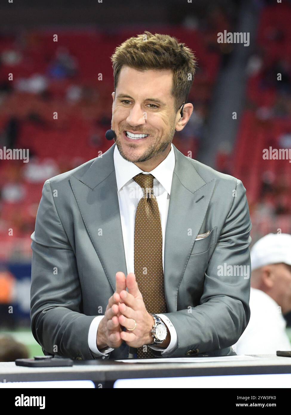 ATLANTA, GA - DECEMBER 07: Jordan Rodgers talks on the set of SEC ...