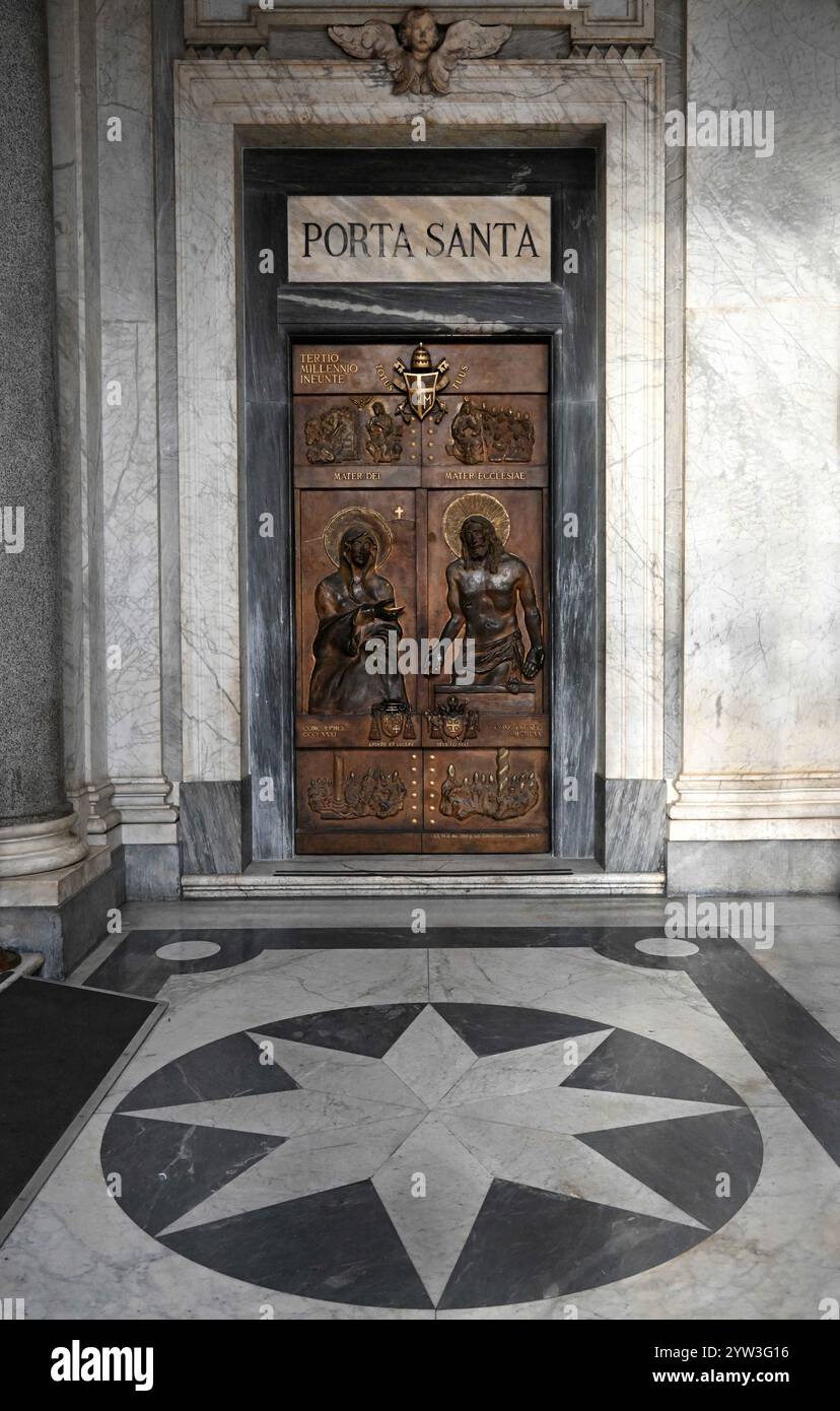 The Holy Door of the basilica of Santa Maria Maggiore in Rome, Italy on ...