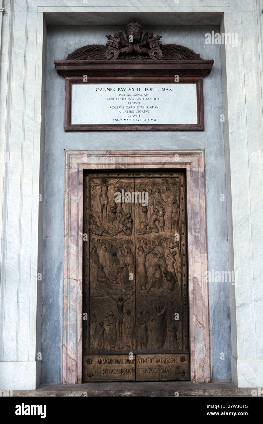 The Holy Door of the basilica of San Paolo fuori le mura (St. Paul ...