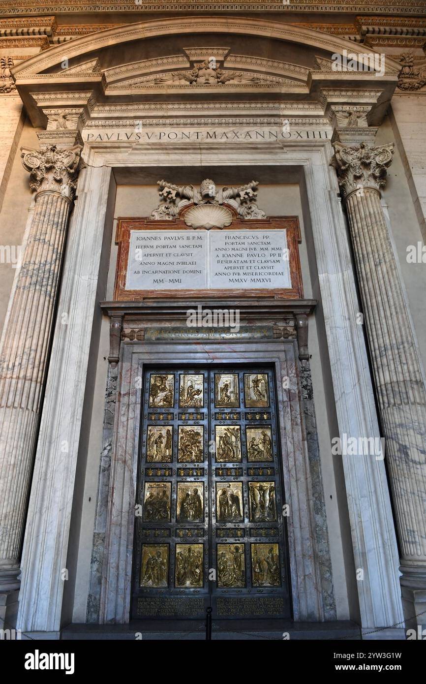 The Holy Door of the basilica of Saint Peter at the Vatican, Italy on ...