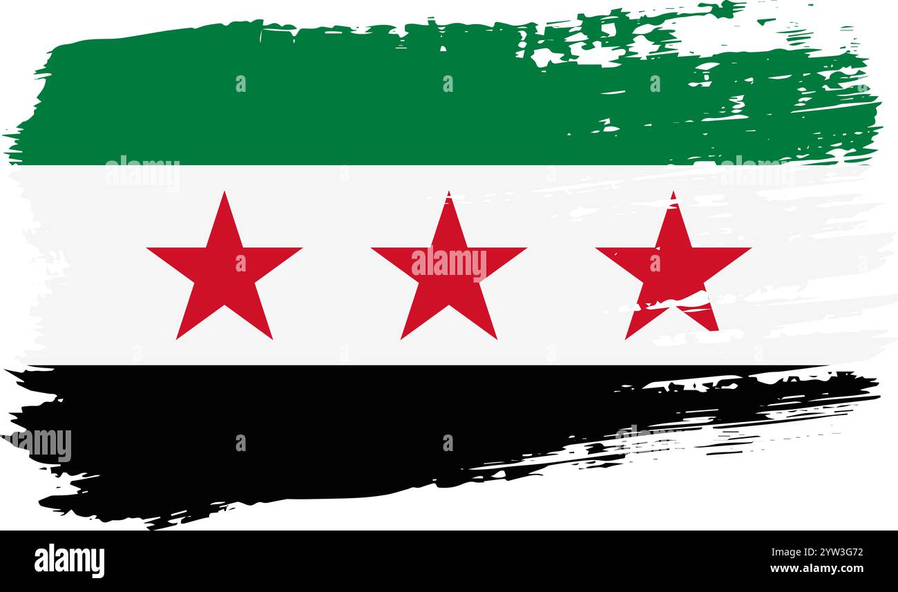 Syrian revolution flag brush stroke, vector Stock Vector Image & Art ...