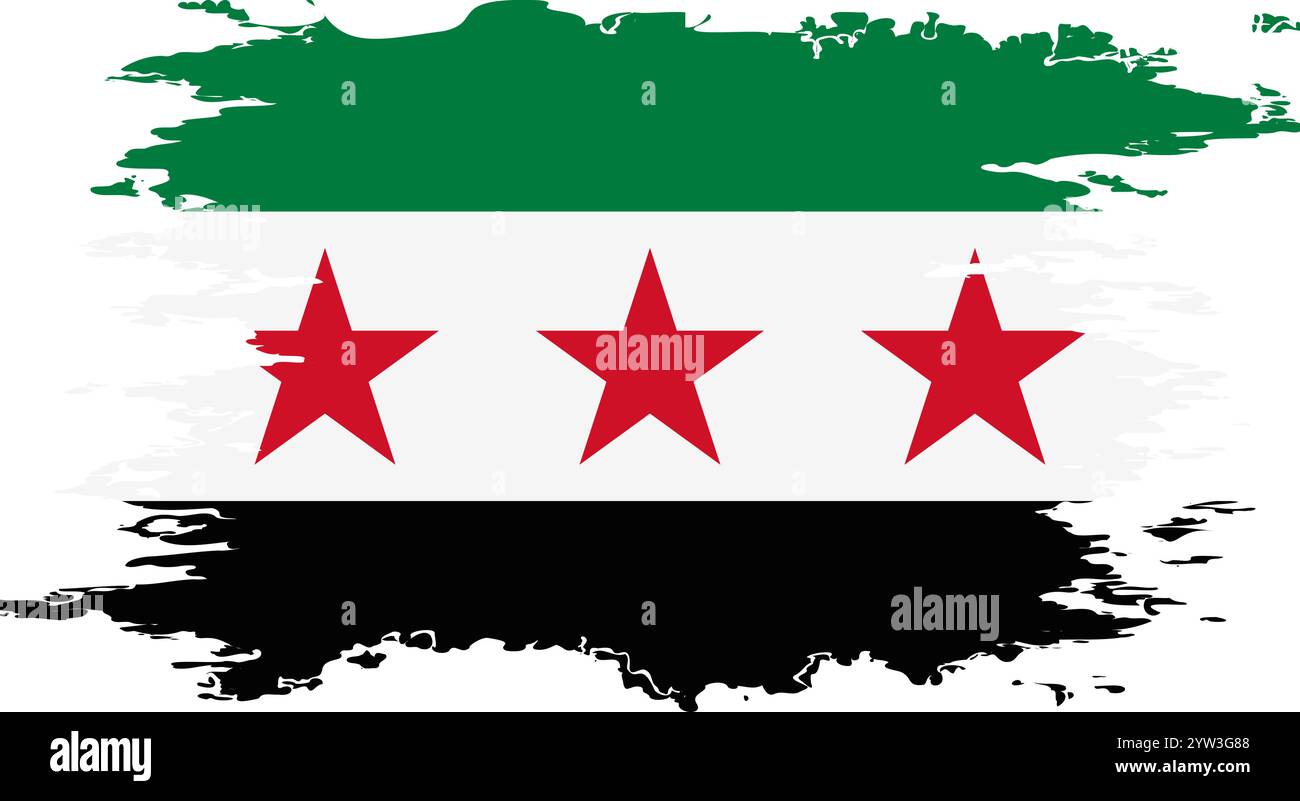Syrian revolution flag grunge texture vector Stock Vector Image & Art ...