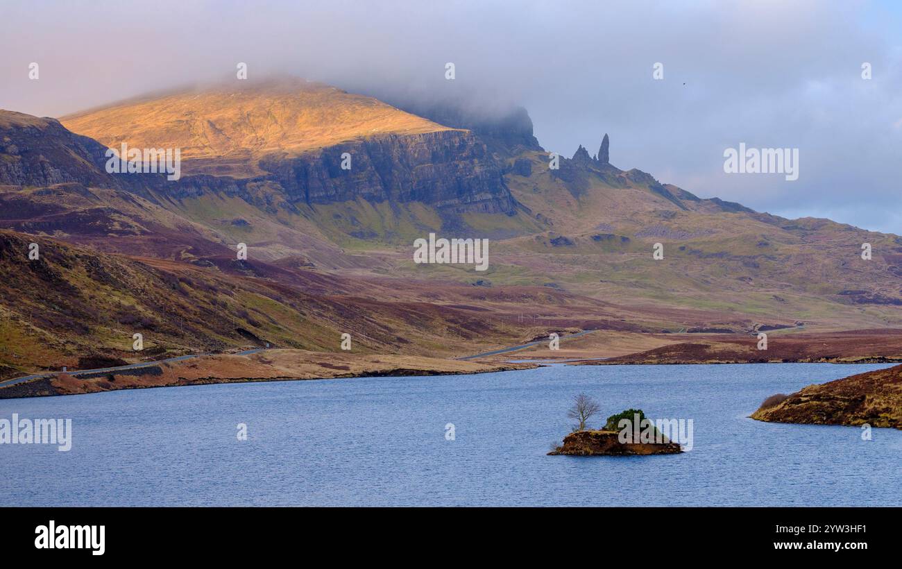 Skye, UK - February 11, 2024: Old Man of Storr and Loch Fada, Isle of ...