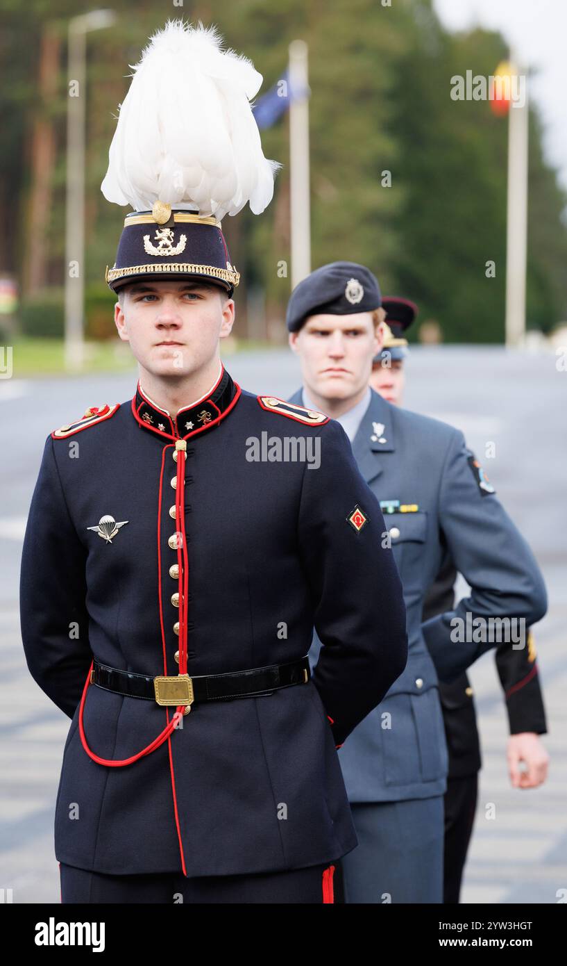 Prince Gabriel pictured during a royal visit to the Saint-Cyr Military ...