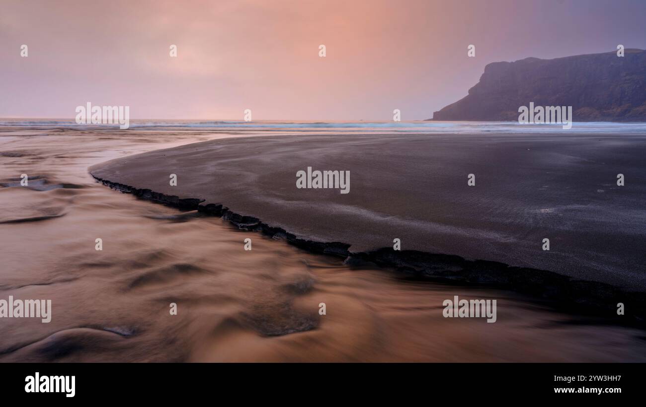 Skye, UK - February 16, 2024: Talisker Beach, Isle of Skye Stock Photo ...