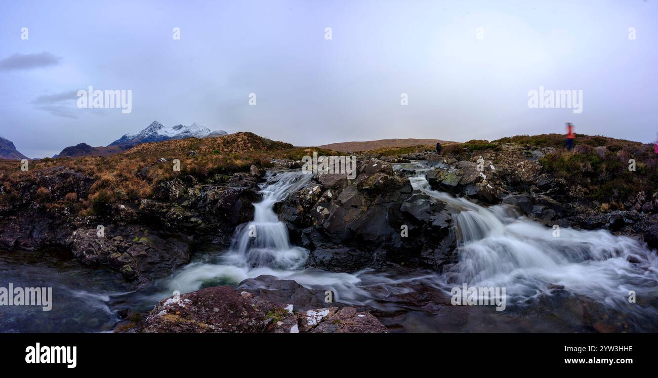 Sligachan, Skye - February 12, 2024: Waterfalls and mountains at ...