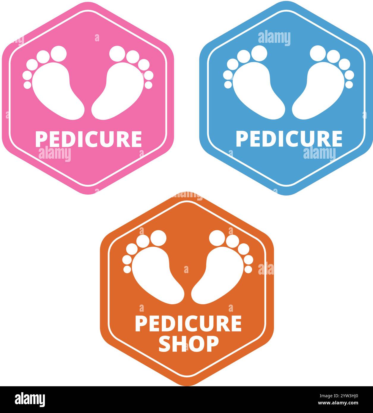 Colored footsteps Stock Vector Images - Alamy