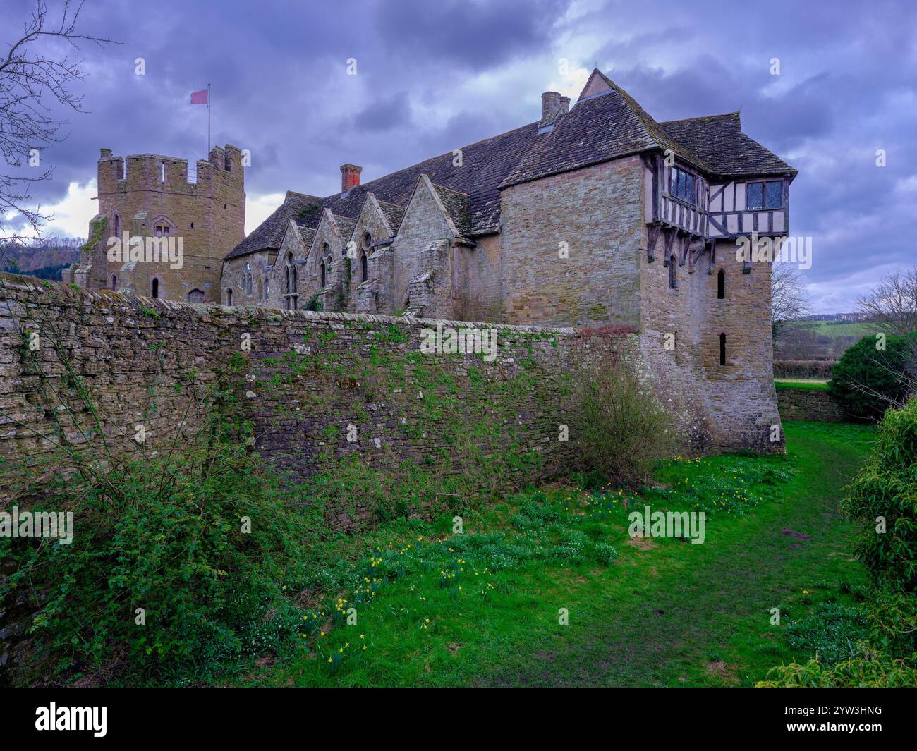 Craven Srms, UK - February 26, 2024: Stokesat Castle, Craven Arms, UK ...