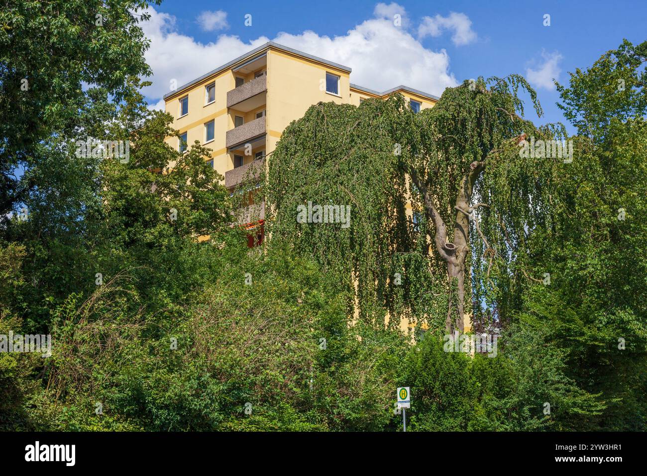 Monotone residential building, Delmenhorst, Lower Saxony, Germany Stock ...