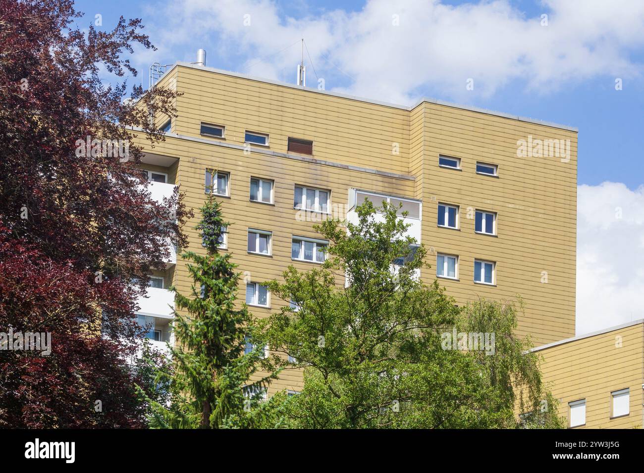 Monotone residential building, Delmenhorst, Lower Saxony, Germany Stock ...