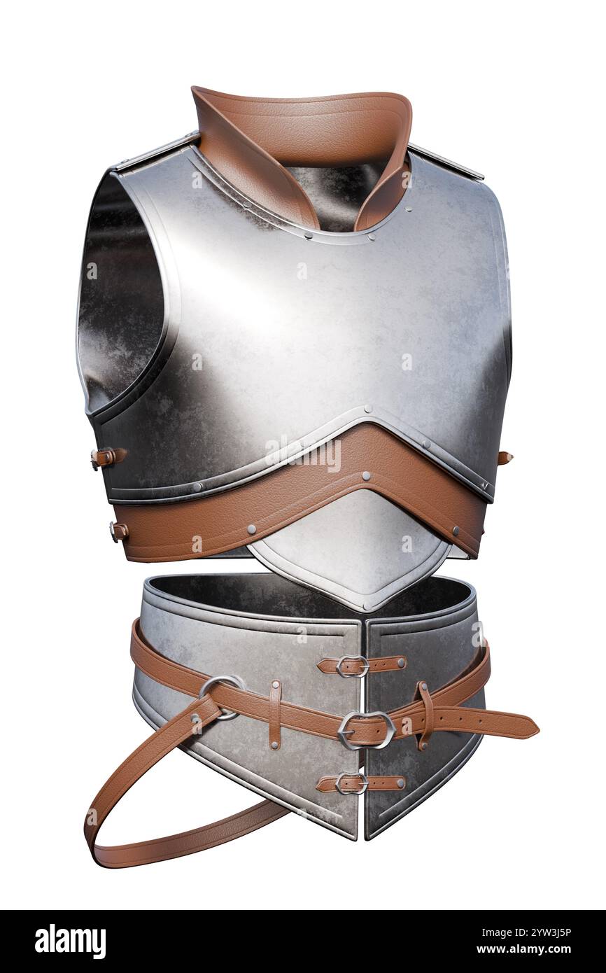 metallic armor showcases intricate craftsmanship with smooth surfaces ...