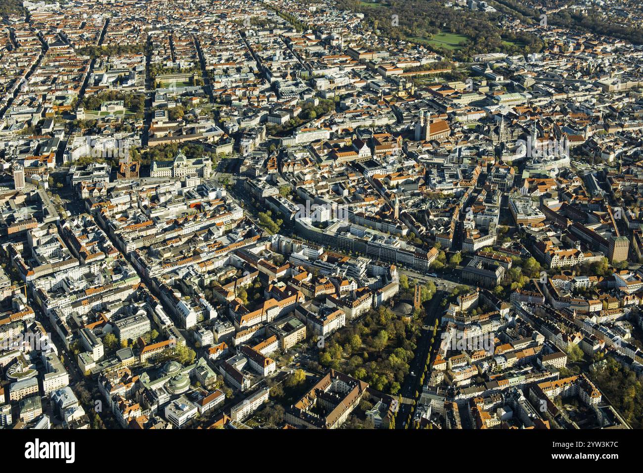 Munich city centre, aerial view, bird's eye view, Munich, Bavaria ...