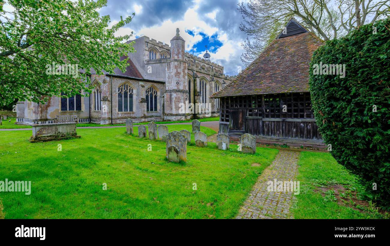 East Bergholt, UK - April 16, 2024: St Mary the Virgin, East Bergholt ...