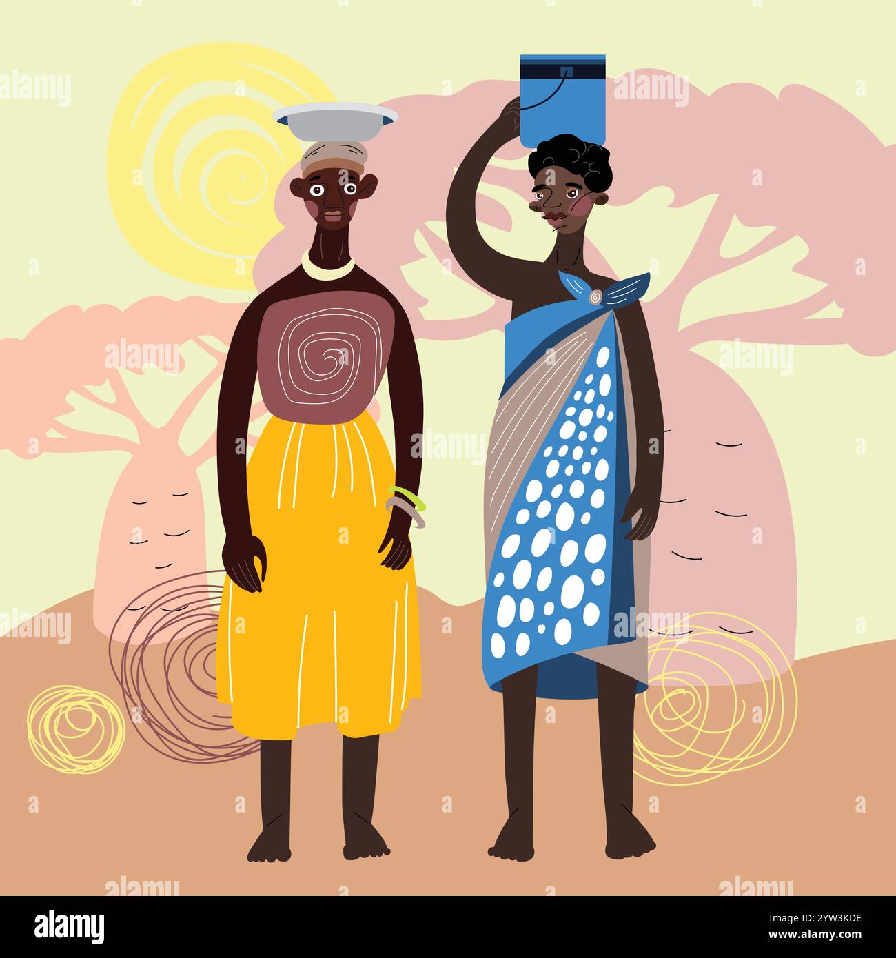 SDG 1 - No Poverty vector peolple portraits Illustration. Africa ...