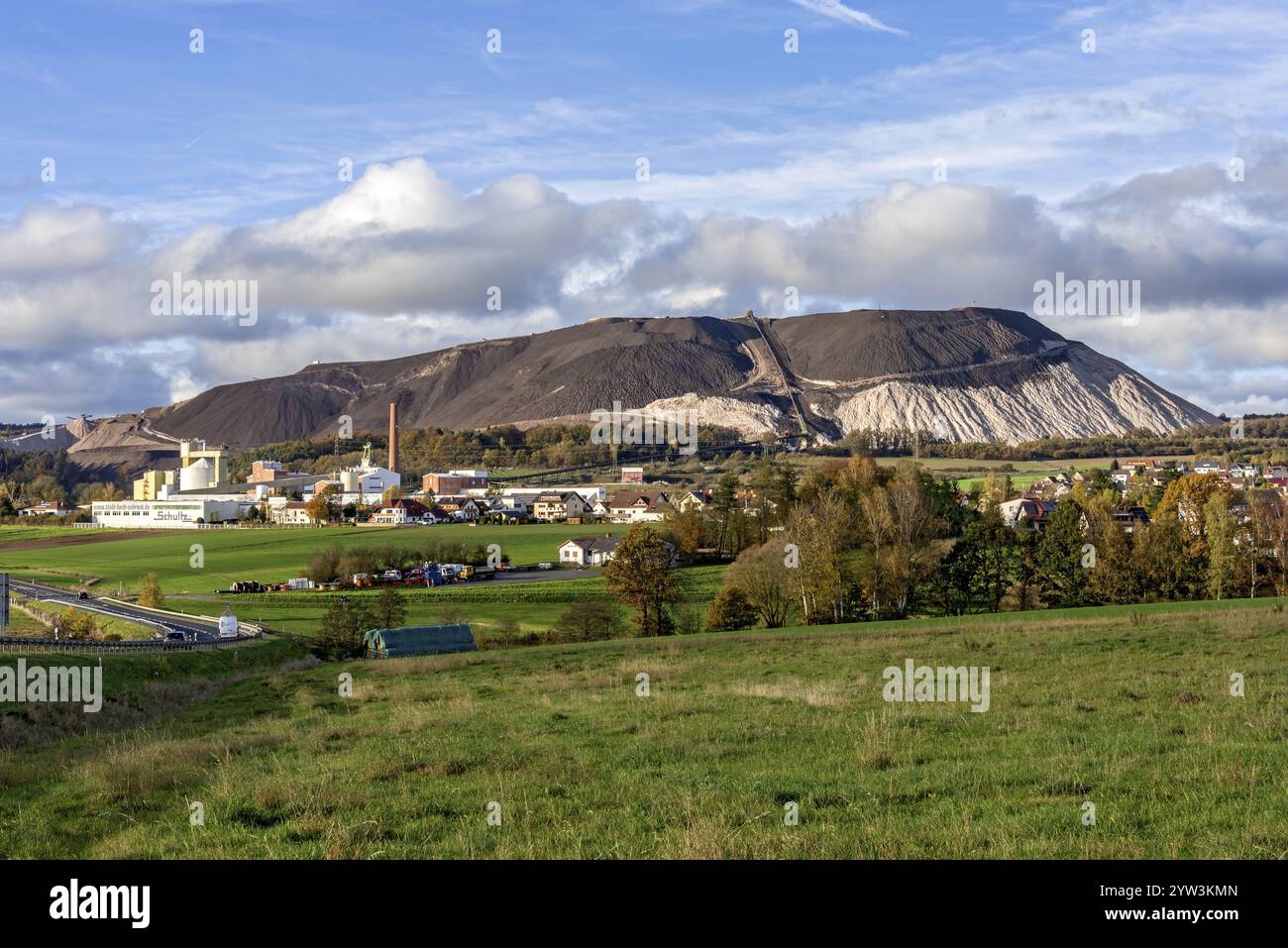 Monte Kali, spoil heap from the K & S potash plant, potash and salt ...