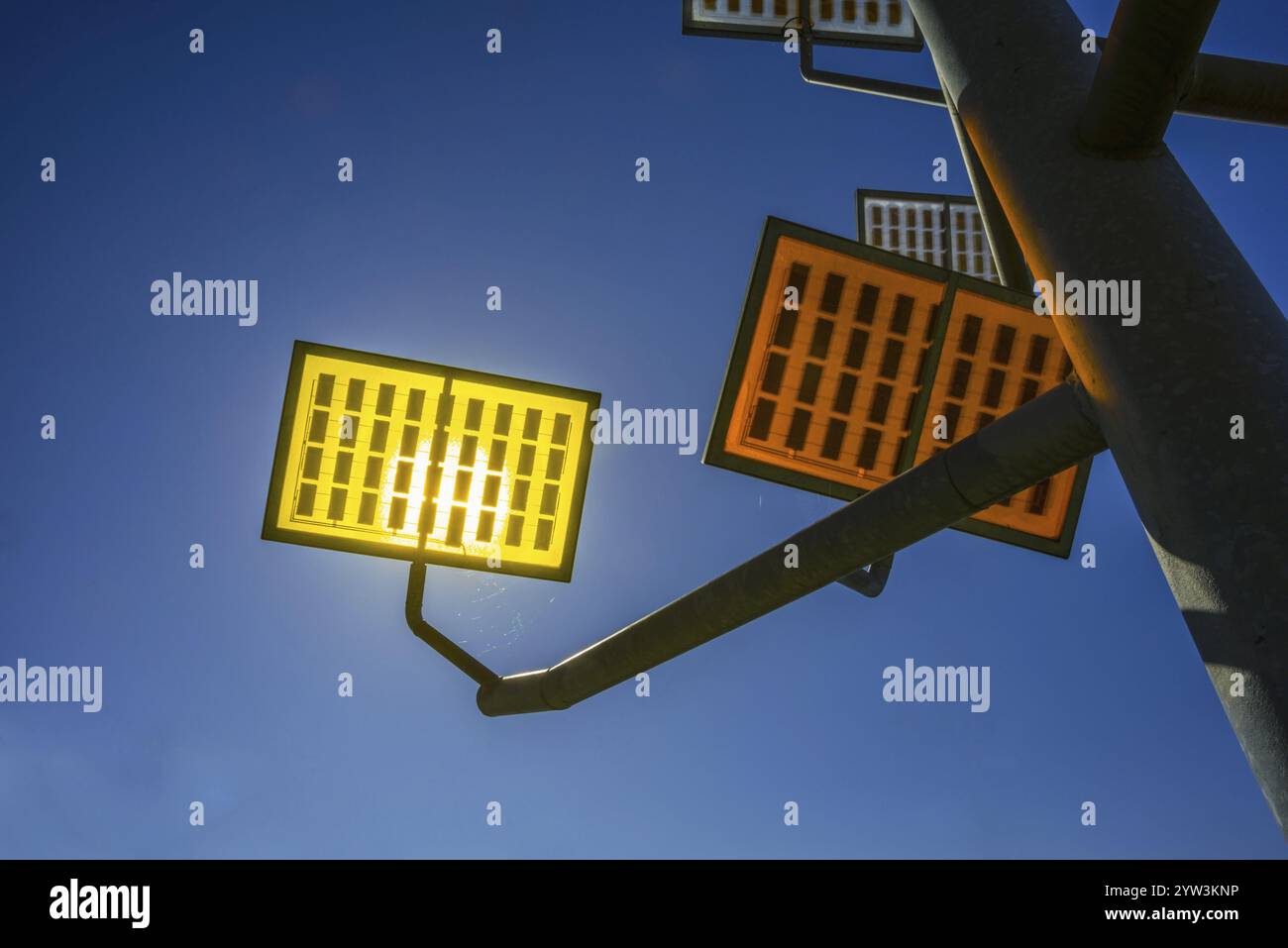 Solar cells, solar tree, Ulm's Solar City residential neighbourhood ...