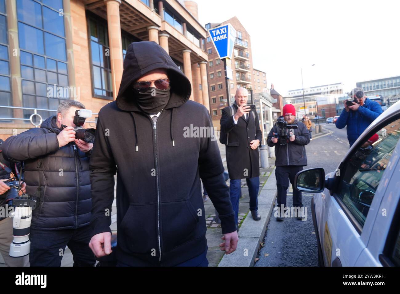Adam Carruthers outside Newcastle Crown Court where he is accused of ...