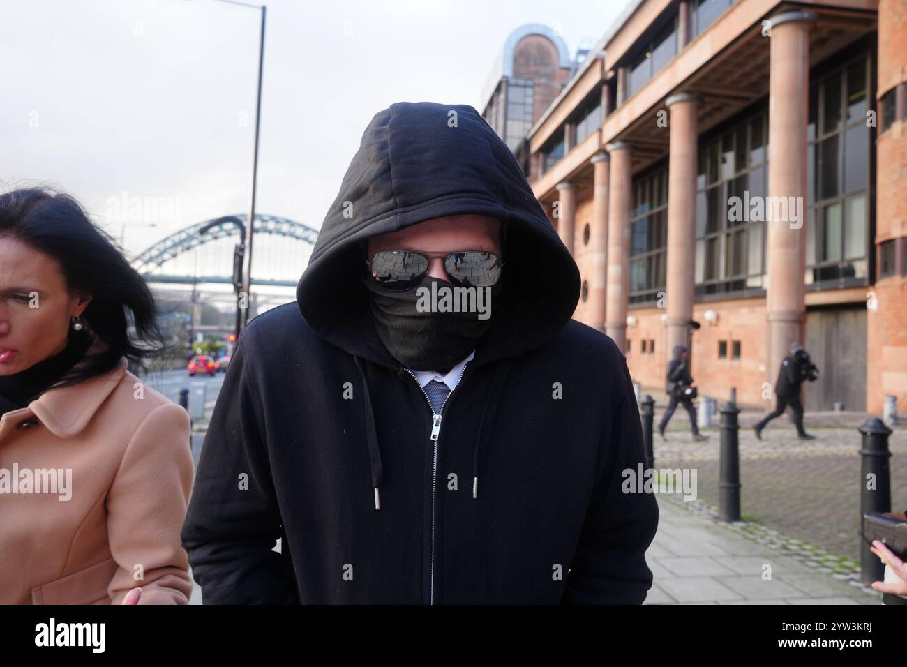 Adam Carruthers outside Newcastle Crown Court where he is accused of ...