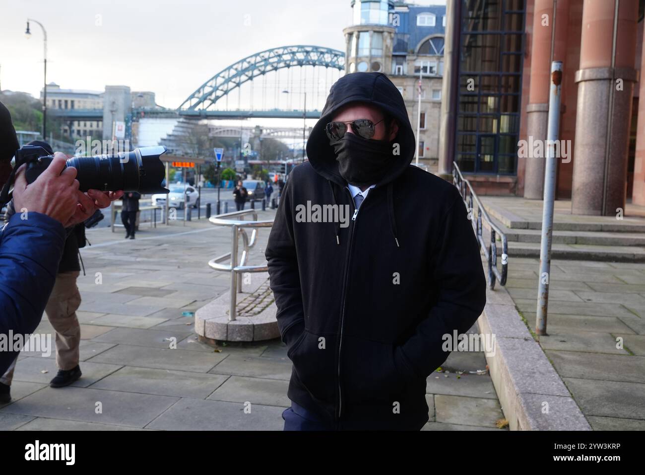 Adam Carruthers outside Newcastle Crown Court where he is accused of ...