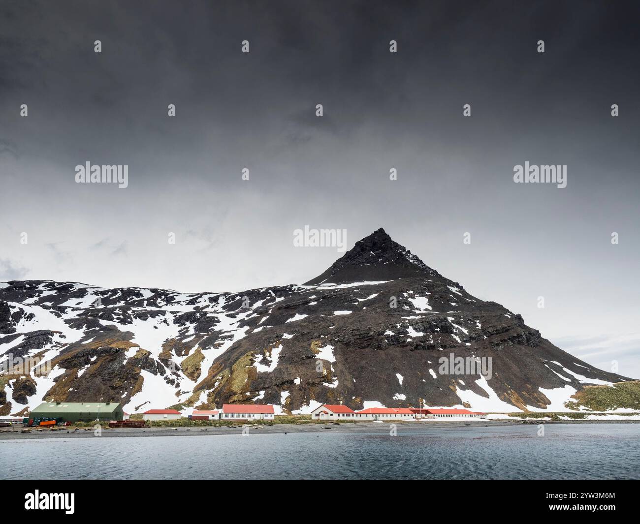 King Edward Point Research Station below Mt Duse, Cumberland East Bay ...