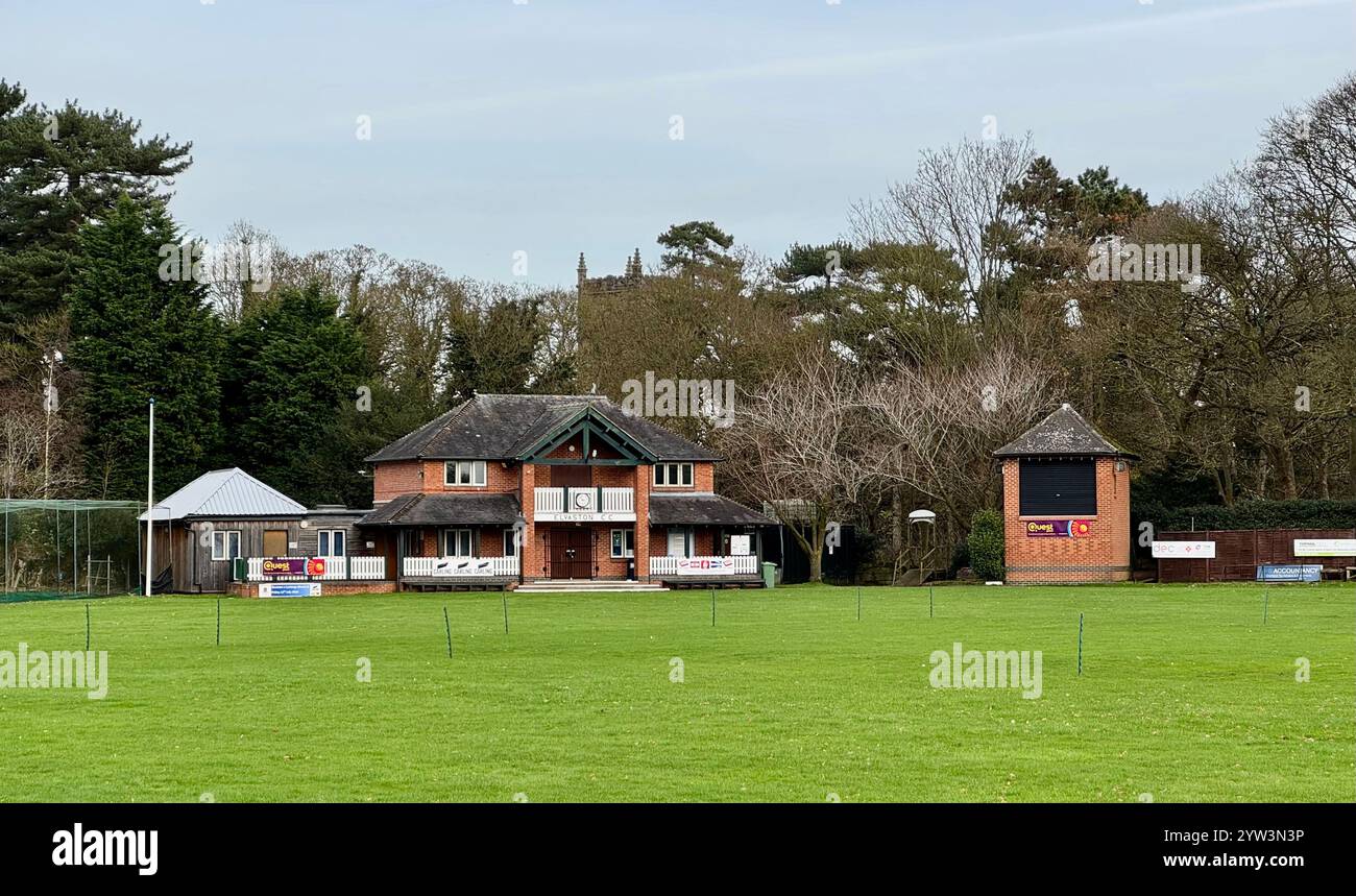 Elvaston Cricket Club in the grounds of Elvaston Castle Stock Photo - Alamy