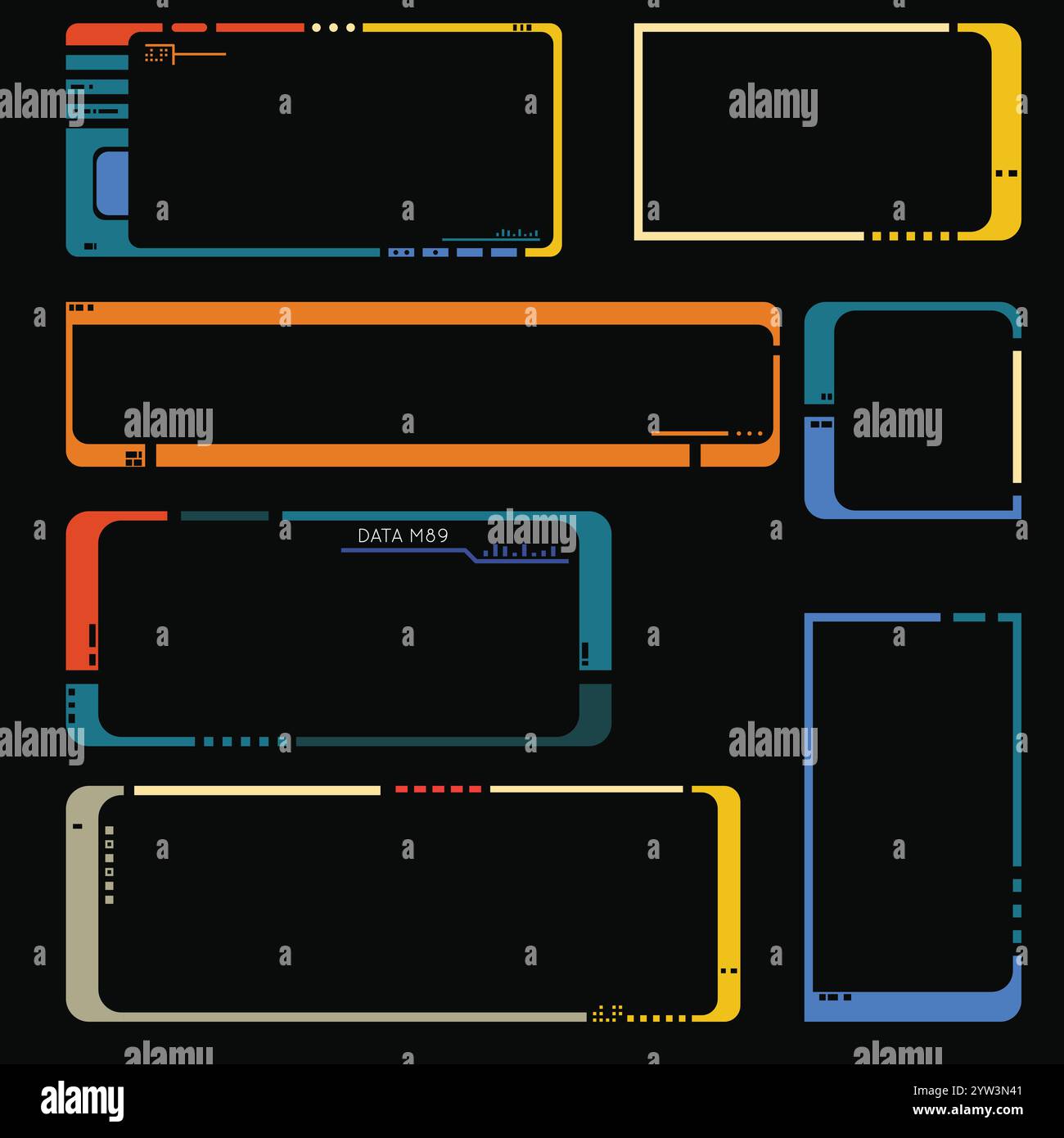 Hud frames futuristic text Stock Vector Images - Alamy