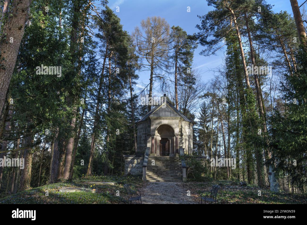 Mausoleum of the Tucher family in the forest, Simmelsdorf, Middle ...