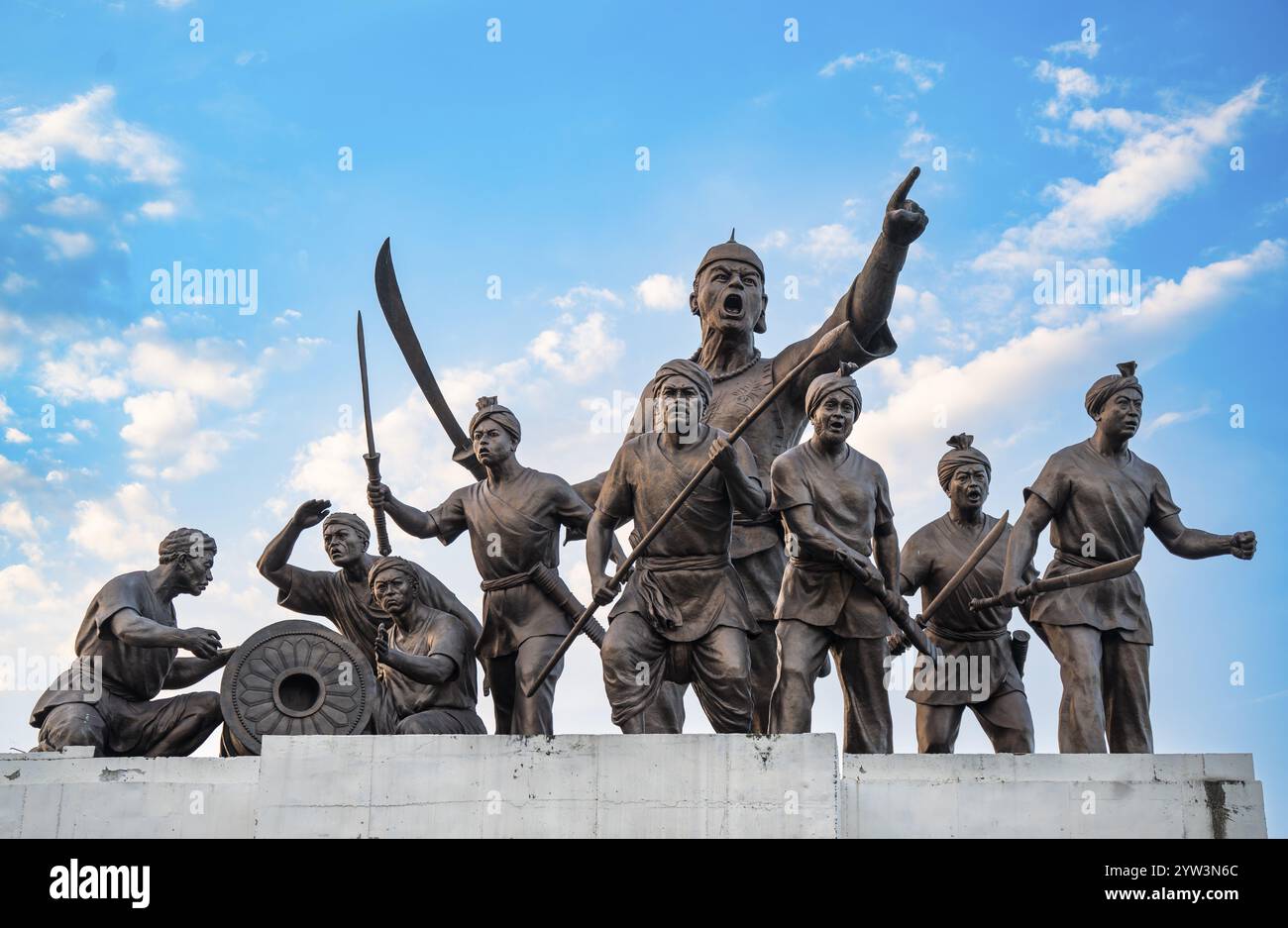 Guwahati, India. 25 November 2024. Statue of Ahom commander Lachit ...