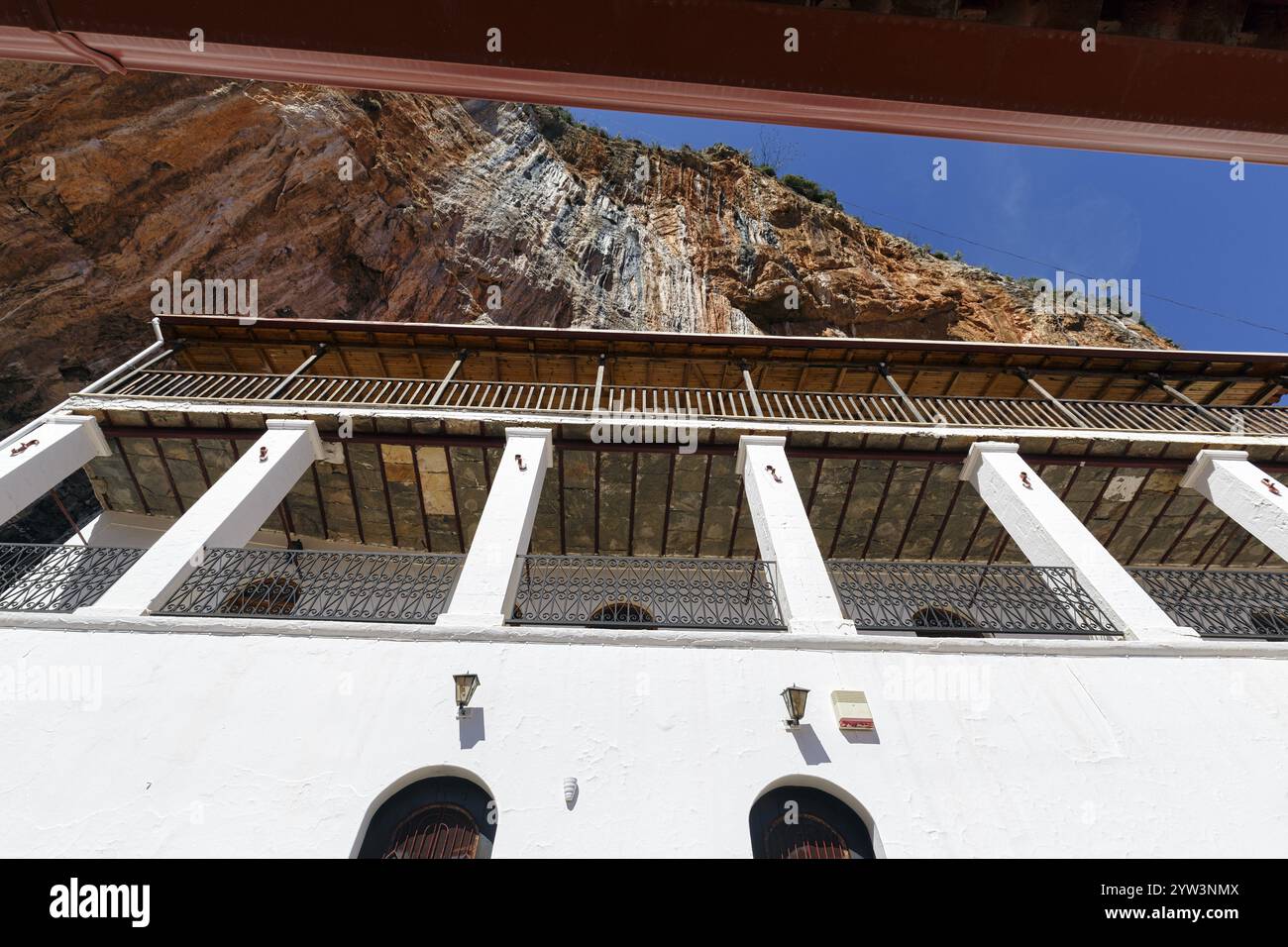 Greek Orthodox Monastery of Elona, Moni Elonis on the cliffs, Parnon ...