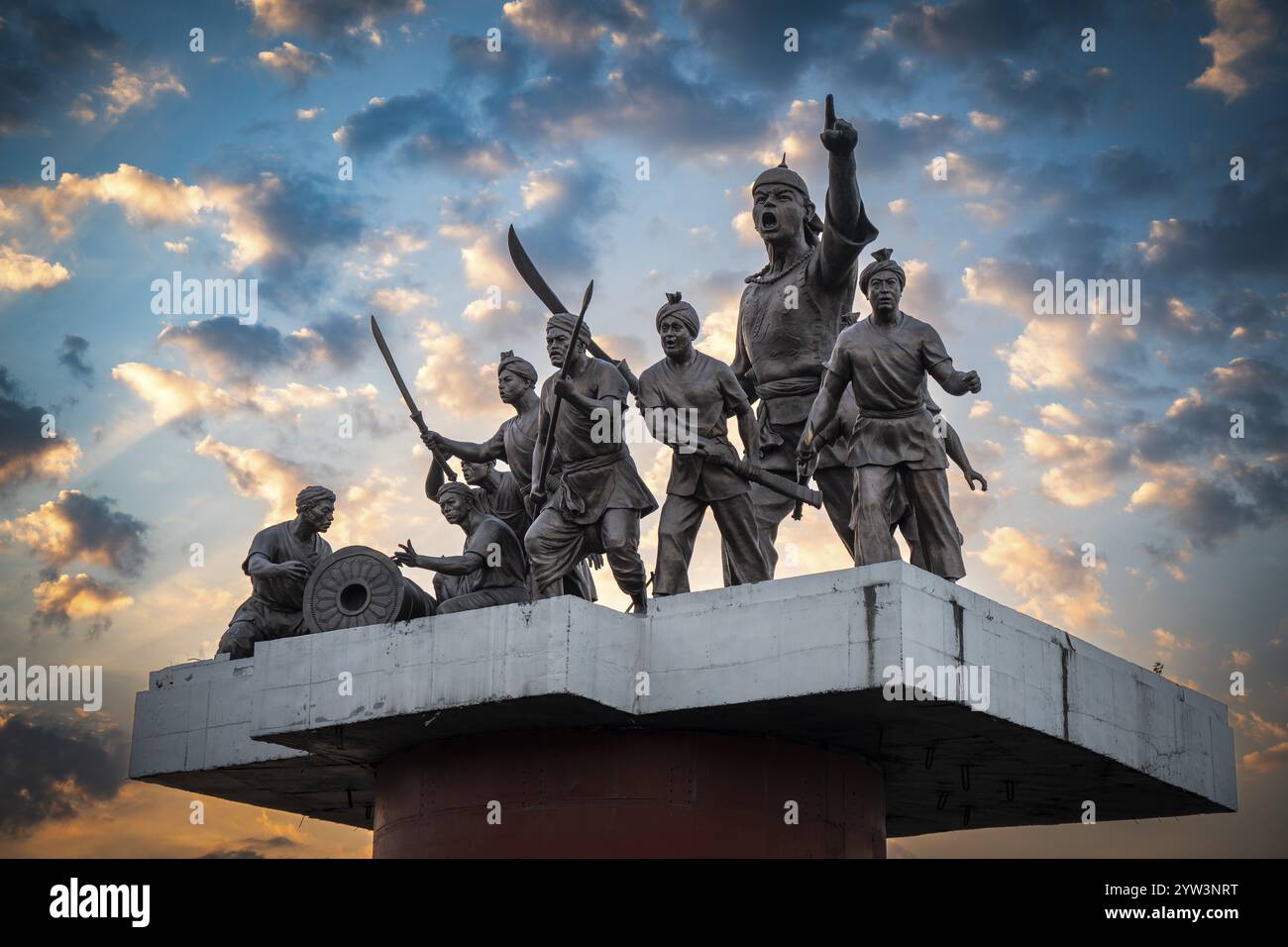 Guwahati, India. 25 November 2024. Statue of Ahom commander Lachit ...