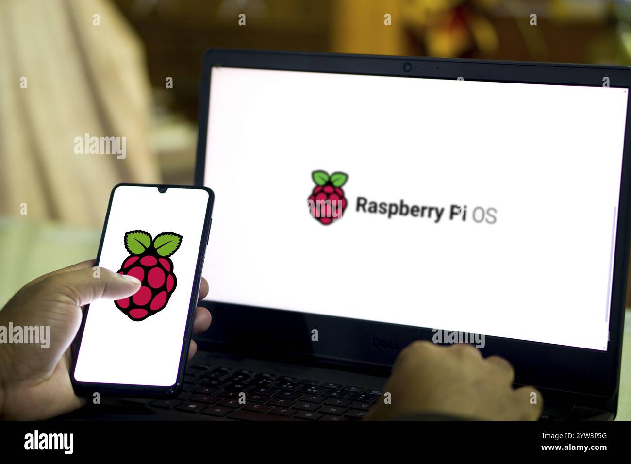 Raspberry Pi logo sign on the smartphone screen Stock Photo - Alamy