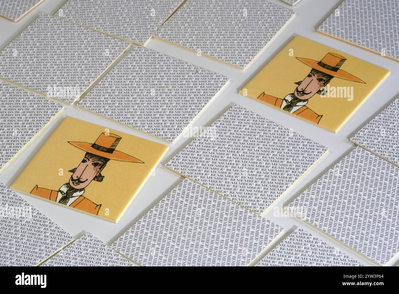 Board game Memory, two identical motifs are revealed. Hesse, Federal ...