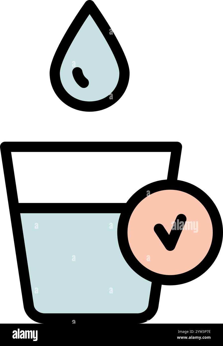 Water icon. Filtration process. Osmosis and desalination. Potable water ...