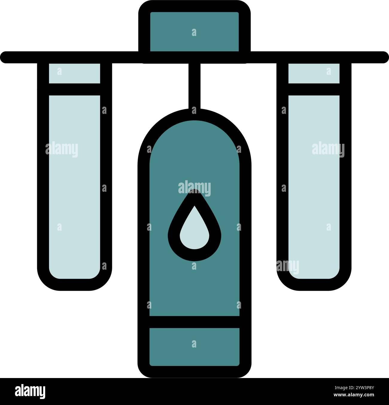 Water treatment line icon. Filtration process. Osmosis and desalination ...