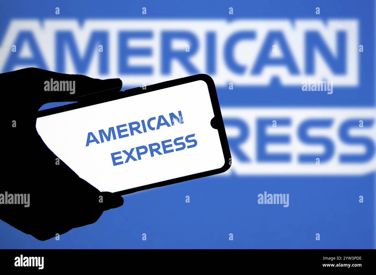 American express company logo on smartphone Stock Photo - Alamy