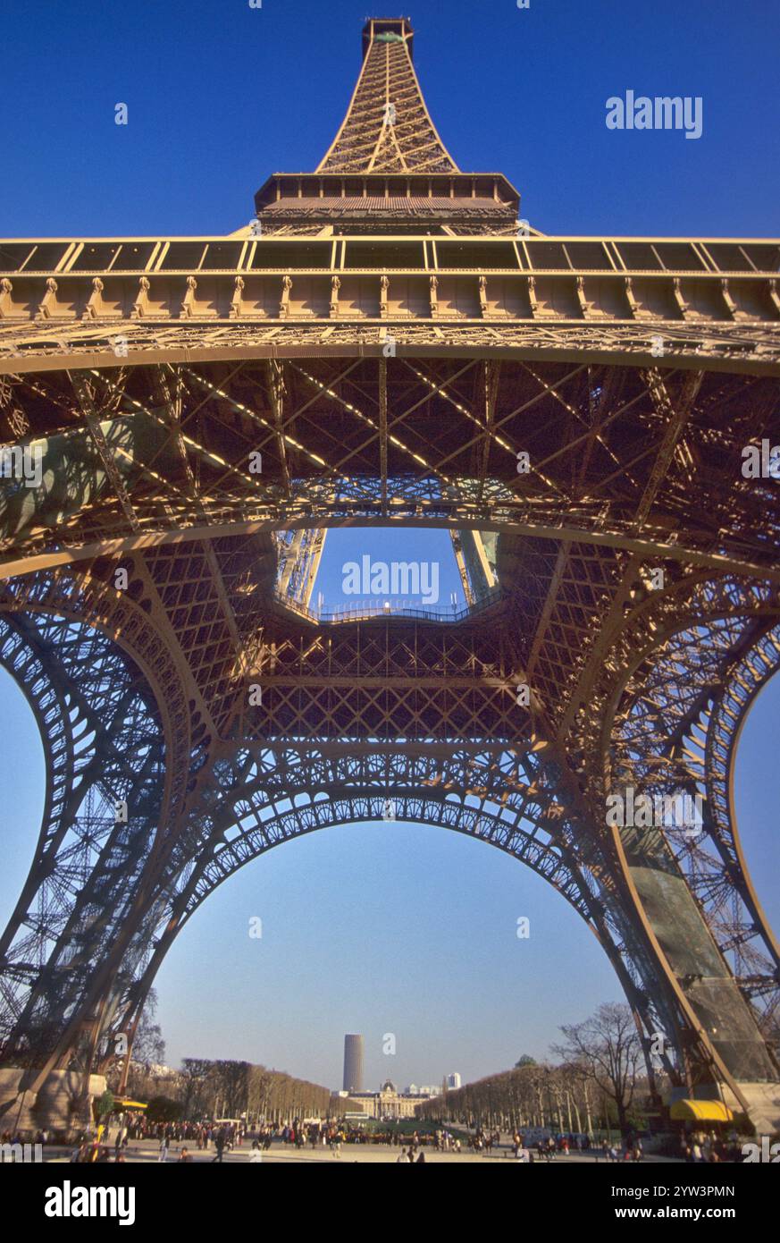 Eiffel Tower structural latticework, Paris, France Stock Photo - Alamy