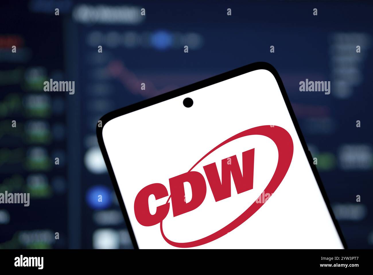 Dhaka, Bangladesh- 5 Dec 2024: CDW logo is displayed on smartphone. CDW ...