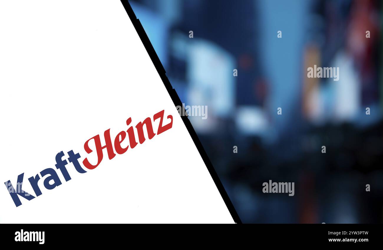 Dhaka, Bangladesh- 5 Dec 2024: Kraft Heinz logo is displayed on ...