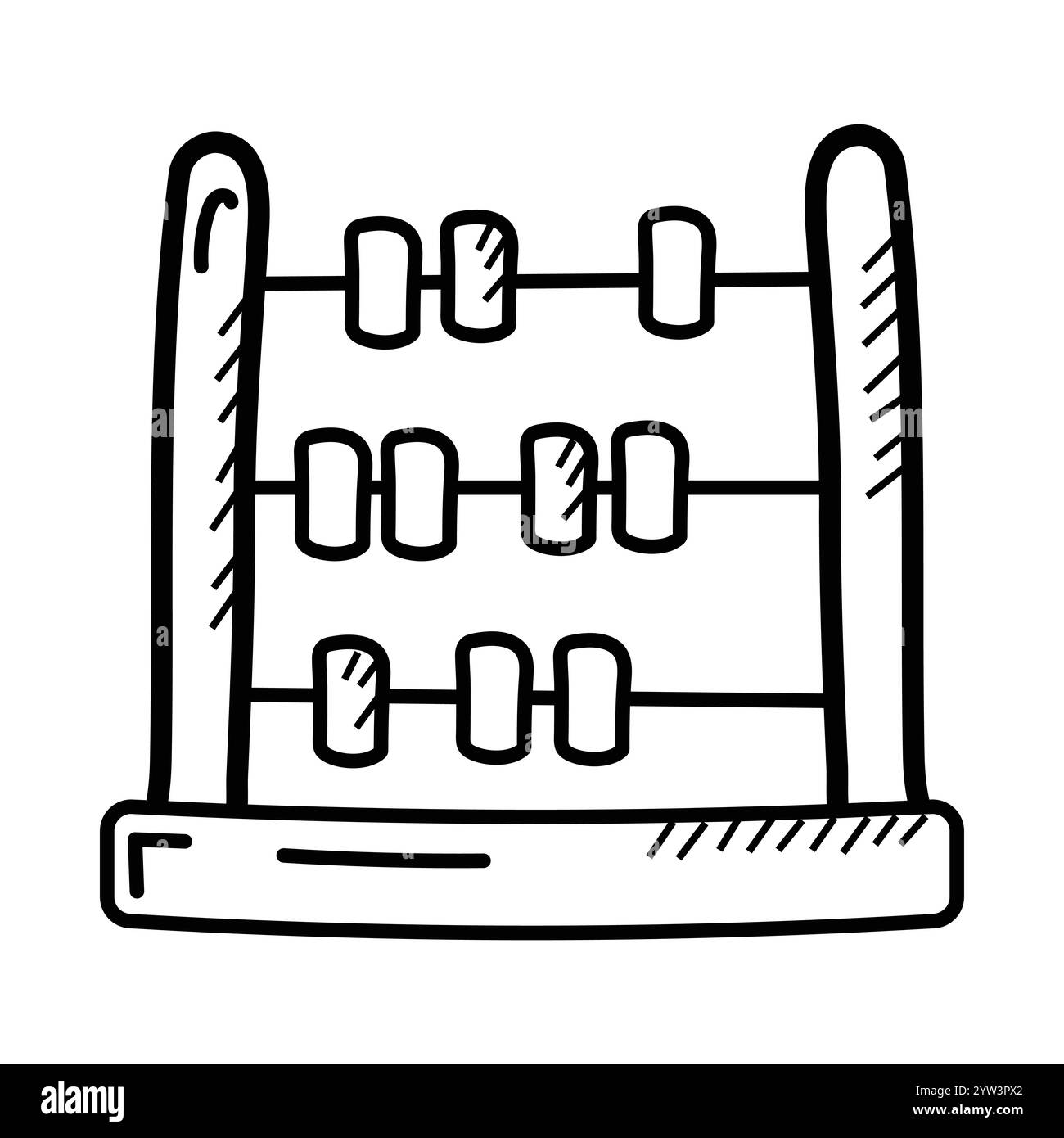 Traditional calculation method, mathematics, counting, abacus doodle ...